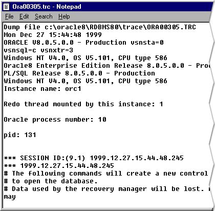 Control File Maintenance Move Recreate