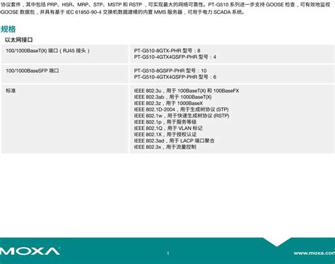 Moxa摩莎pt G510 系列iec 61850 3 10 端口二层全千兆 Prp Hsr 网管型工业以太网交换机 工业自动化一站式解决方案