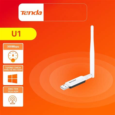 Usb Thu Wifi Tenda U1 U2 U3 Chính Hãng Có Anten Rời 300mbps