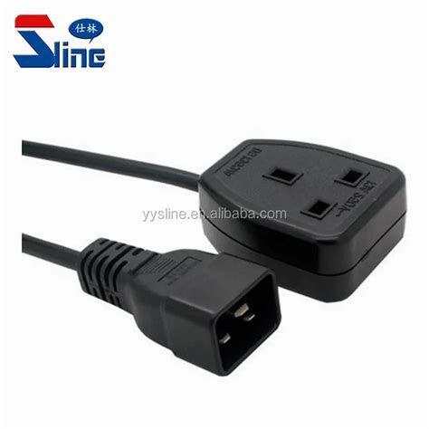 Pdu Power Extension Cord Iec C14 Male Plug To Uk 3 Pin Female Socket Bs1363 Ups Adapter Mains