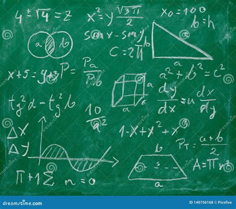 Math Mathematics Formula Chalkboard Blackboard Stock Photo Image Of
