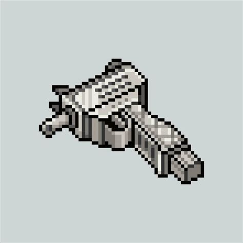 píxel Arte smg pixelado corto máquina pistola smg arma íconos antecedentes pixelado para el