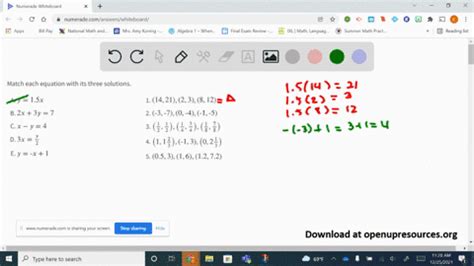 SOLVED Match Each System Of Equations With Its Solution The Numerade