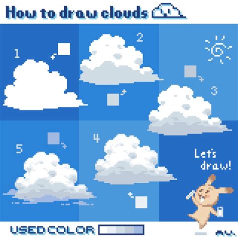 How To Draw Clouds A Pixel Art Tutorial