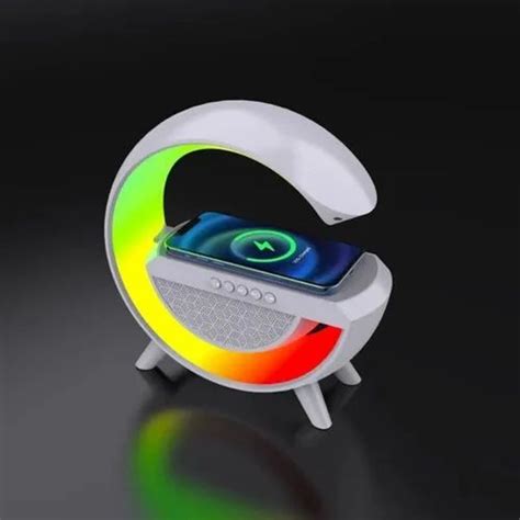 White G Shape Speaker Multicolor G Bluetooth Speaker With Charging Port G Shape Bluetooth