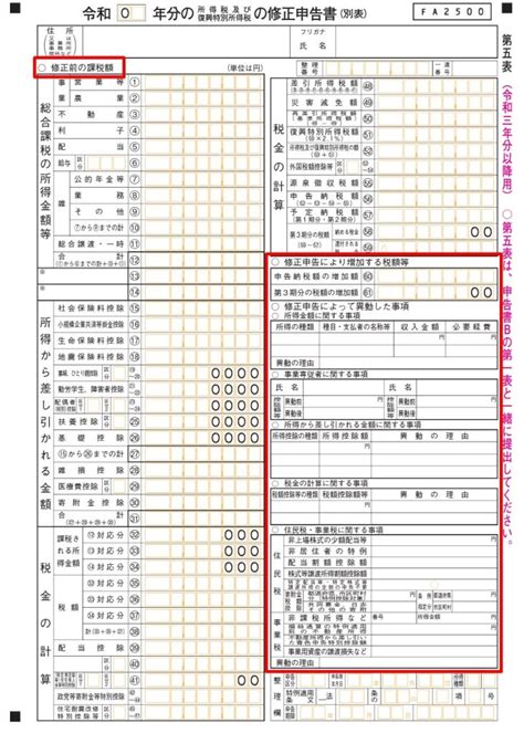 令和3年分までと令和4年分以降の所得税の修正申告の手続きの変更点 エフティエフ税理士事務所
