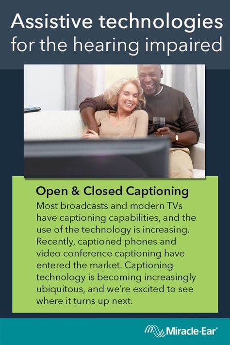 Assistive Technology Open And Closed Captioning Assistive Technology Technology Modern Tv