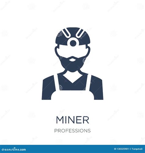 Miner Icon Trendy Flat Vector Miner Icon On White Background Fr Stock Vector Illustration Of