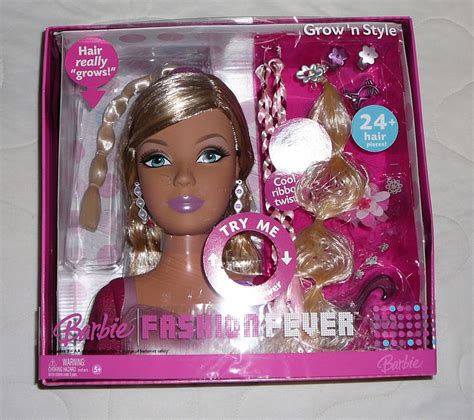 Mattel Barbie Fashion Fever Grow N Style Styling Head Caucasian For