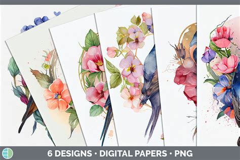 Valentines Barn Swallow Backgrounds Di Graphic By Enliven Designs