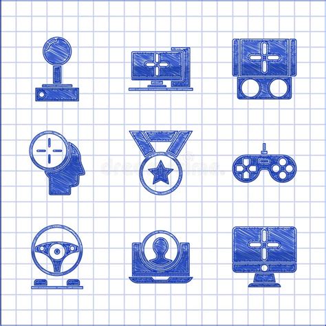 Set Medal Create Account Screen Computer Monitor Gamepad Racing Simulator Cockpit Head