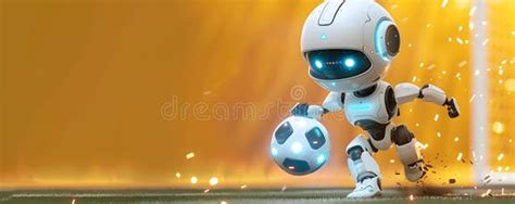 Futuristic Football Robot In Action Stock Illustration Illustration
