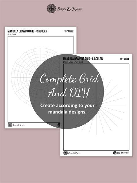 Mandala Drawing Template Mandala Grid Mandala Practice Etsy