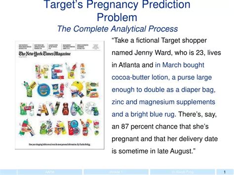 Ppt Target S Pregnancy Prediction Problem The Complete Analytical