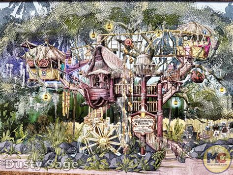 Disneyland News Construction Adventureland Treehouse Concept Art