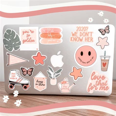 40 Cute Laptop Stickers Ideas In 2021 Stickers Aesthe
