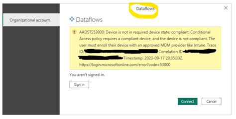 Dataflow Connection Error Microsoft Fabric Community