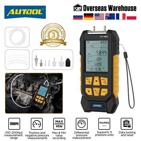 Digital Manometer Test Dual Input Differential Manometer Hvac Gas