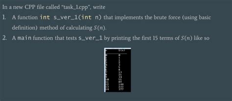 Solved In A New Cpp File Called Task1cpp” Write 1 A