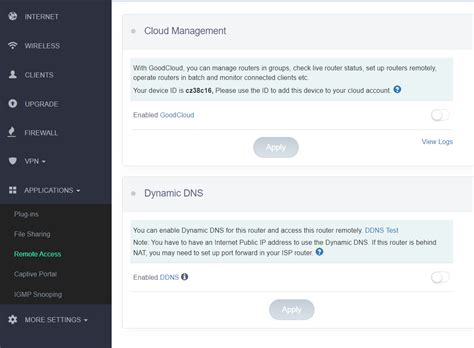 Gl Inet Admin Tool Does Not Show Option For Remote Access Only Plugins