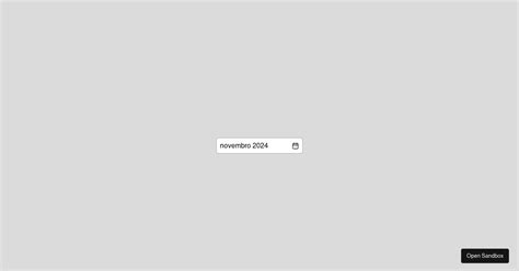 React Lite Month Picker Small Forked Codesandbox