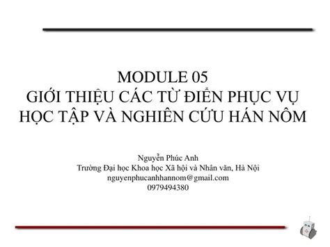 Ppt Module Gi I Thi U C C T I N Ph C V H C T P V Nghi N C U H N N M Powerpoint