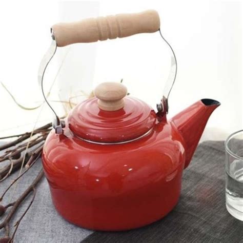 Hplusmall 코카코 법랑 주전자 인덕션 주전자 티포트 홍매 15l 핫트랙스