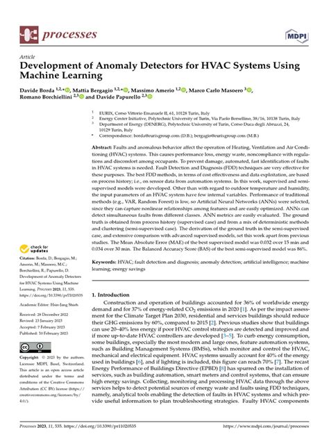 hvac anamoly detection pdf support vector machine artificial