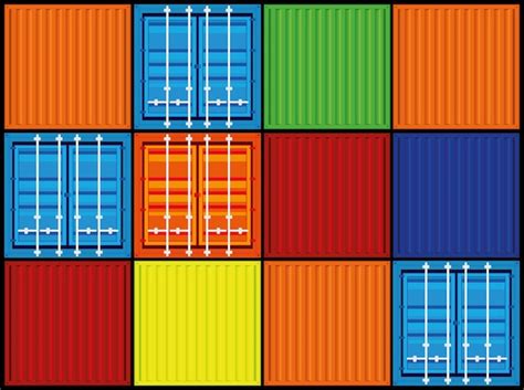 Premium Vector Container Blocks And Container Background Or Shipping