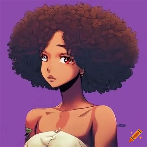 Afro Anime Girl With Y2k Style On Craiyon