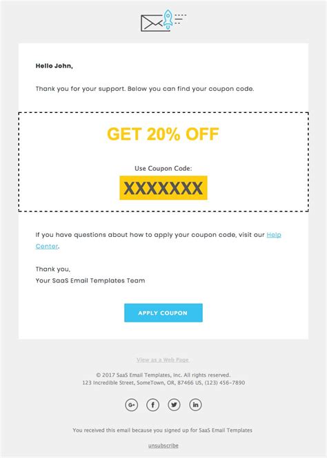 Coupon Responsive HTML Email Template