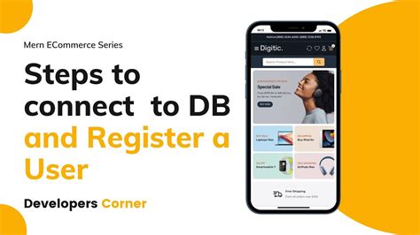 mern ecommerce steps to connect to a db and register a user mern
