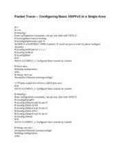 Configuring Basic Ospfv In A Single Area Packet Tracer Configuring Basic Ospfv In A Single