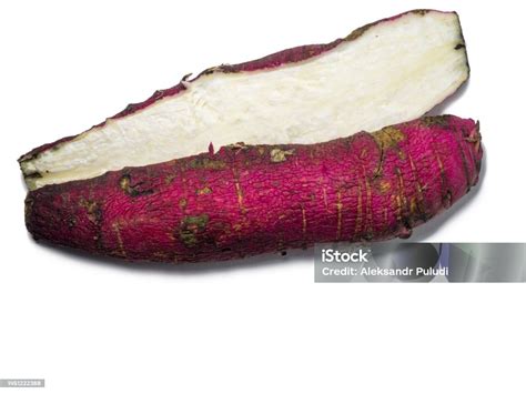 길고 못생긴 무가 반으로 자른다 무우 품종 붉은 뿌리 작물에 금이 갔다 주름진 뿌리 샐러드 재료 파삭 파삭 한 야채 잎없이 0
