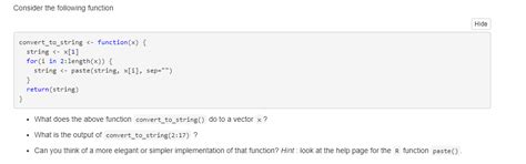 Solved Consider The Following Function Hide Chegg