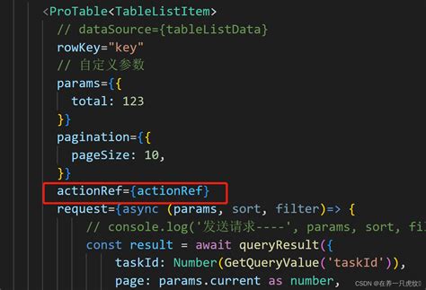 Ant Design Protable Request Actionref