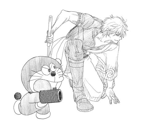 银魂×口袋妖怪其61 哆啦a梦 插画师かずは的哆啦a梦插画图片 Bobopic
