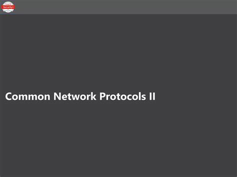 Security Lesson 01 Topic 05 Common Network Protocols Pptx