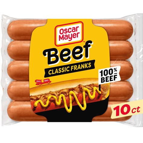 Oscar Mayer Classic Beef Franks Hot Dogs Pack 10 Ct Kroger