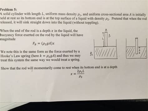Solved A Solid Cylinder With Length L Uniform Mass Density