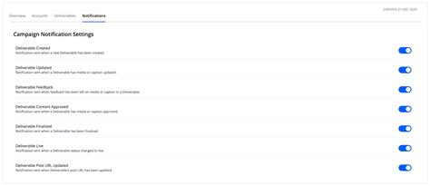 how do i enable or disable campaign notifications help desk