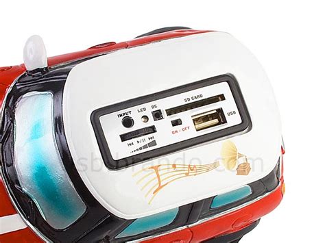 Mini Cooper Styled Portable Speaker With MP3 Player Gadgetsin