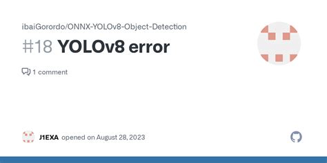 YOLOv8 Error Issue 18 IbaiGorordo ONNX YOLOv8 Object Detection