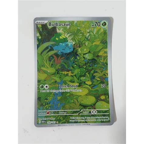 Pokemon 151 Bulbasaur Illustration Rare Card Shopee Singapore