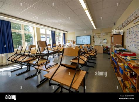 Classroom Of A Fourth Grade After School The Building Is Older But In