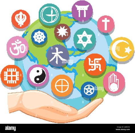 World Religion Symbols Concept Illustration Stock Vector Image And Art