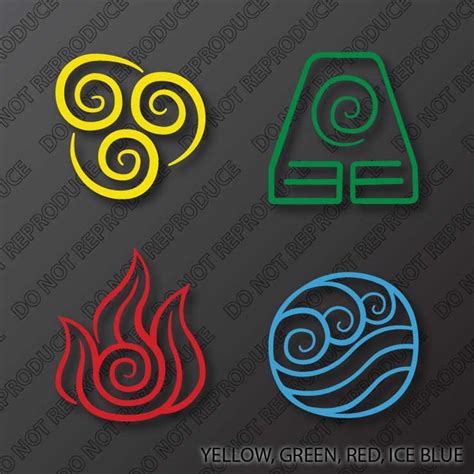4 Nations Avatar Tlab Themed Vinyl Decal Etsy