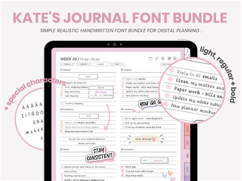 Handwritten Font Bundle Handwriting Study Notes Font Digital Font Neat Handwriting Font For
