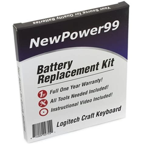 Logitech Craft Wireless Keyboard Battery Replacement Kit With Tools