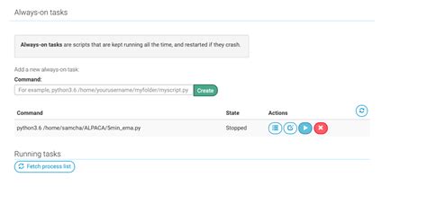 Pythonanywhere To Run A Simple Trading Algorithm